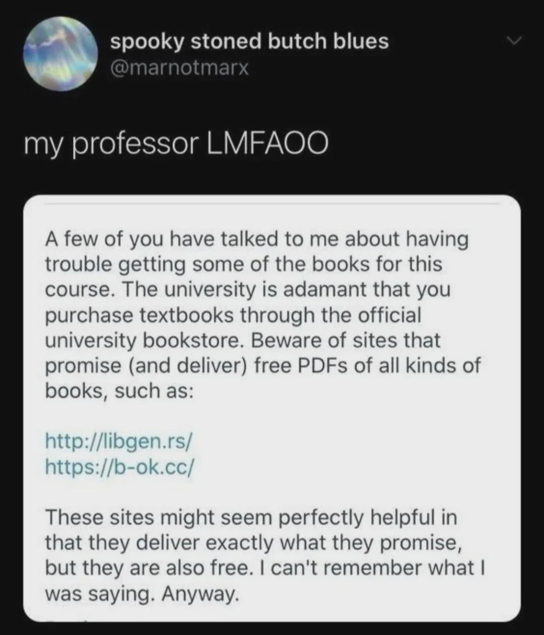 Professor's a real chad. | Scrolller