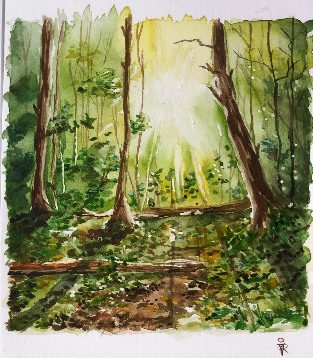 Sunrise - Me, watercolor, 2023 | Scrolller