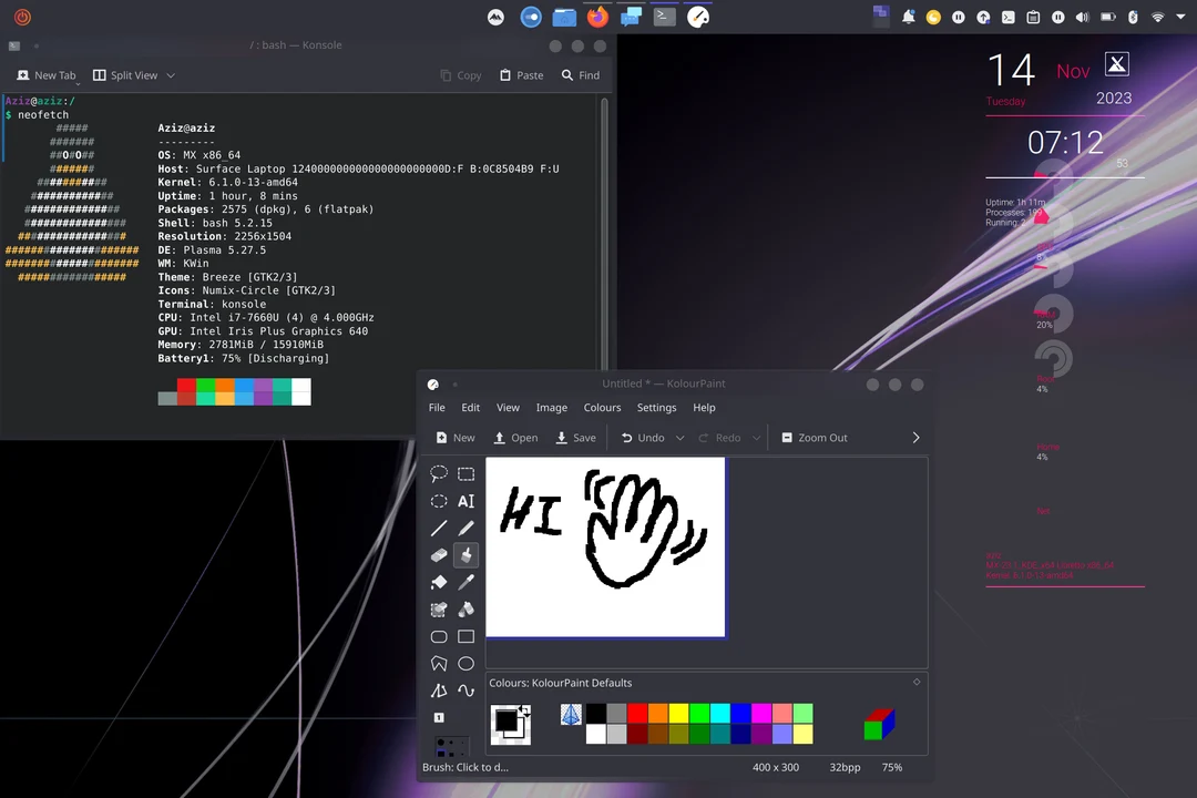 [KDE PLASMA] I just messed around and I am still a beginner with customisation | Scrolller