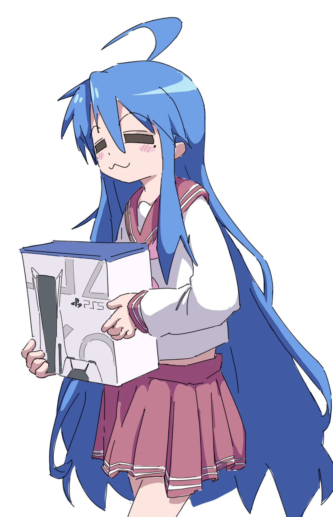Konata finally managed to buy a PS5 (fanart) | Scrolller