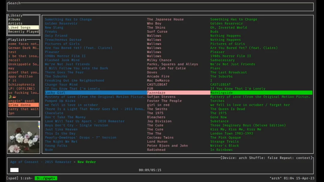 [OC] Spotify for terminal with cover art rendering | Scrolller
