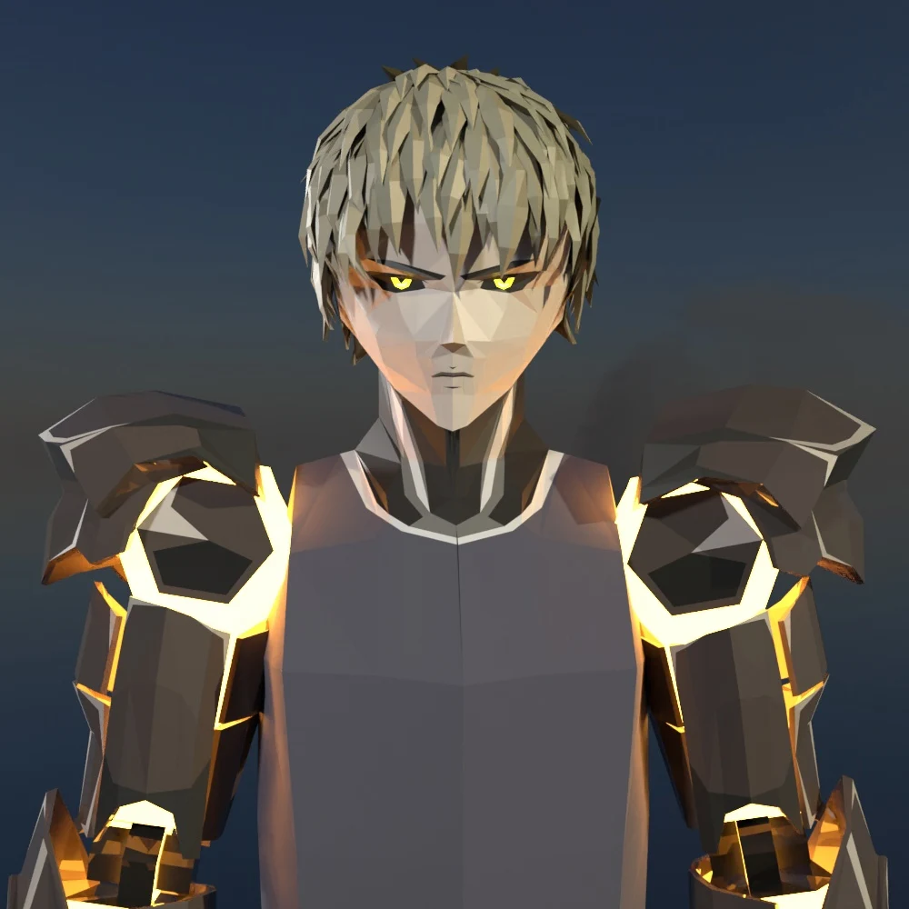 I made a low poly 3D model of Genos! | Scrolller