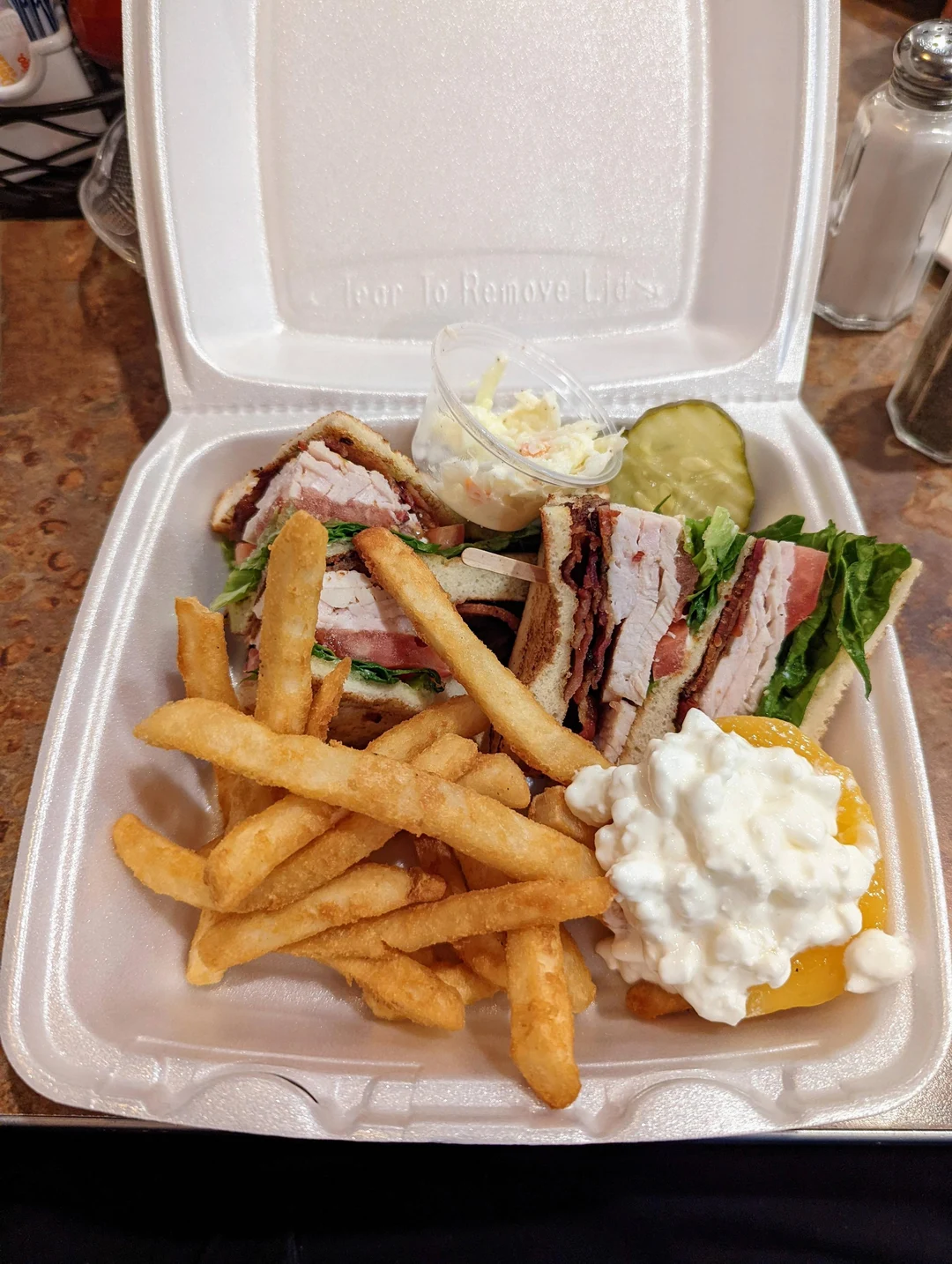 My leftovers from a double-decker turkey club. The diner classic. | Scrolller