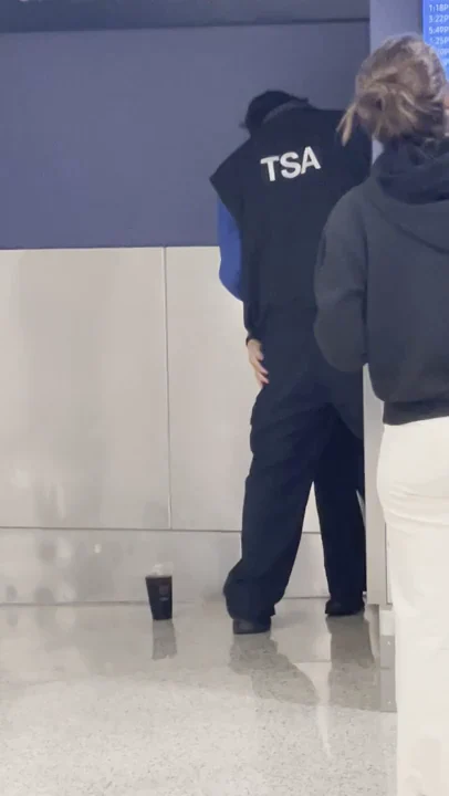 TSA private screening in progress | Scrolller