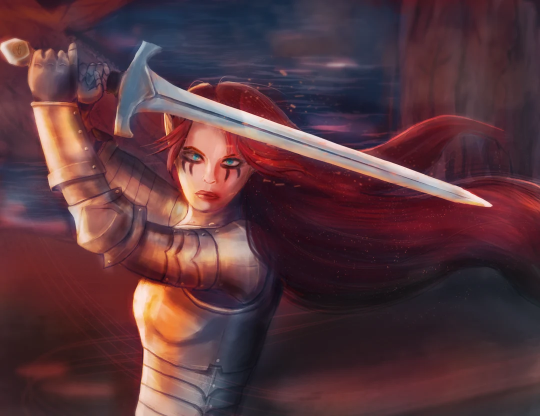 Caera - Red Elf Knight | Scrolller