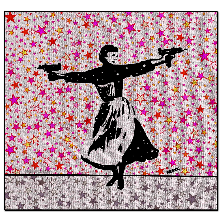 The Sound of Shots, Nerix Art, Stencil, 2023 | Scrolller