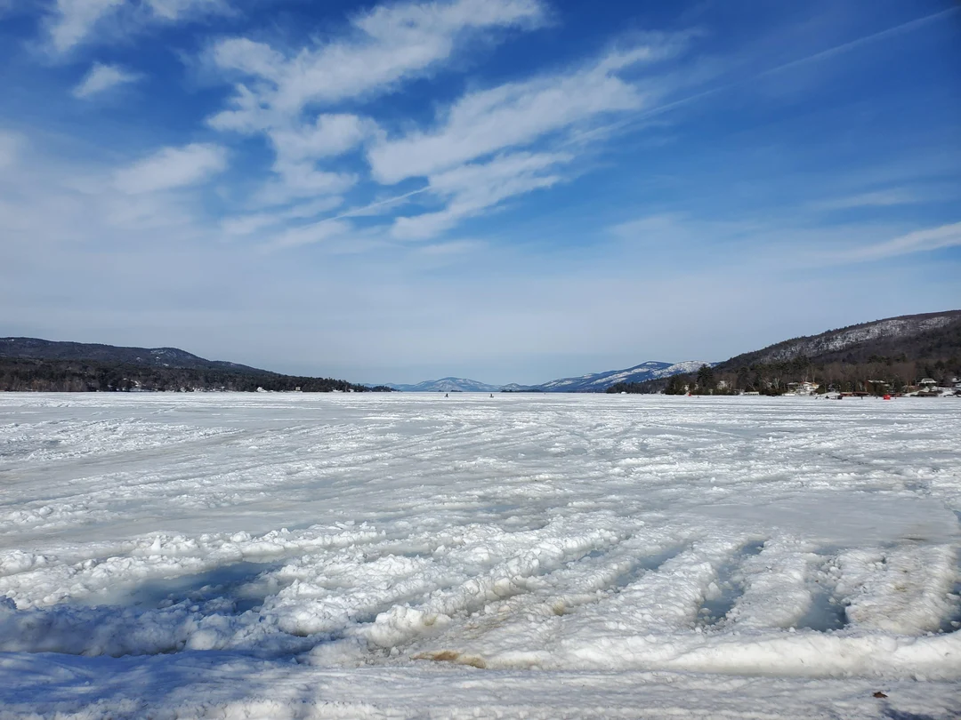 A frozen Lake George in northeastern New York State, USA [OC] [4032x3024] | Scrolller
