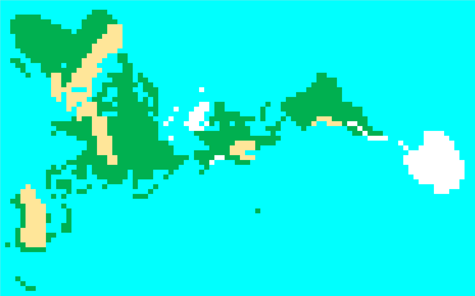 Minimalist Dymaxion Pixel Map | Scrolller