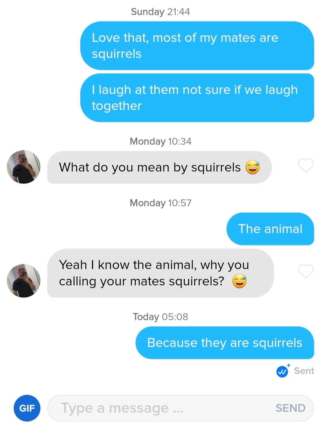 Hopefully this is allowed here! Thought this conversation I had earlier was kinda funny | Scrolller
