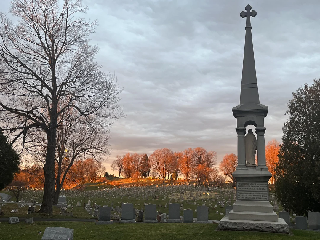 Sunset - Sacred Heart cemetery. Syracuse, NY | Scrolller