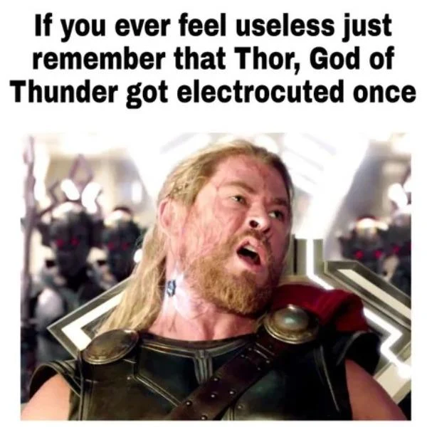 Just a reminder: even the mighty Thor has been zapped before | Scrolller