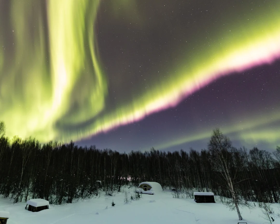 The Aurora Borealis from North Pole, Alaska | Scrolller