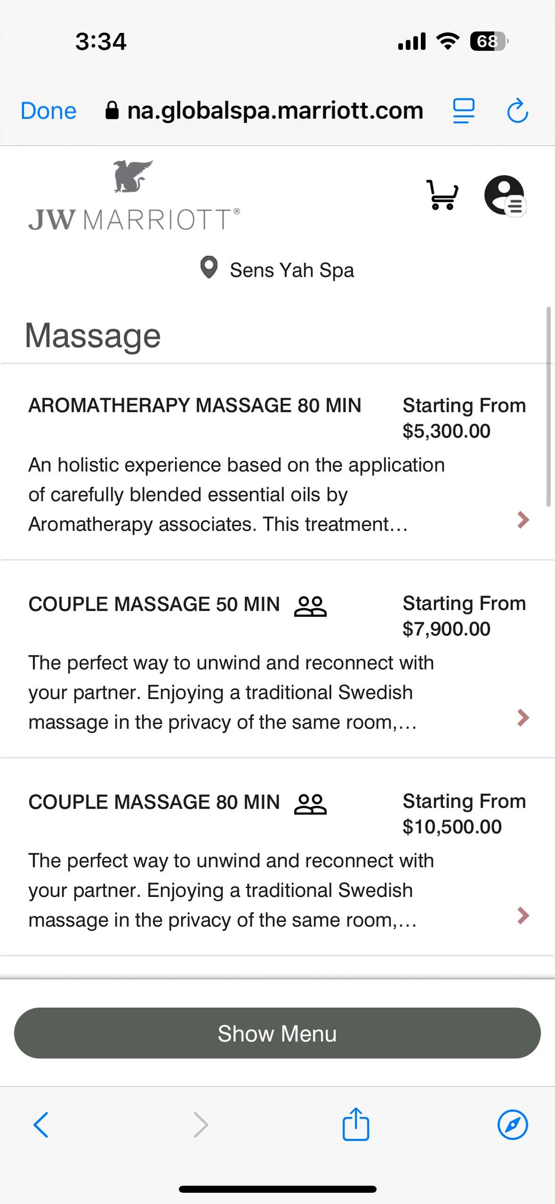 JW Marriott Spa Prices!? | Scrolller