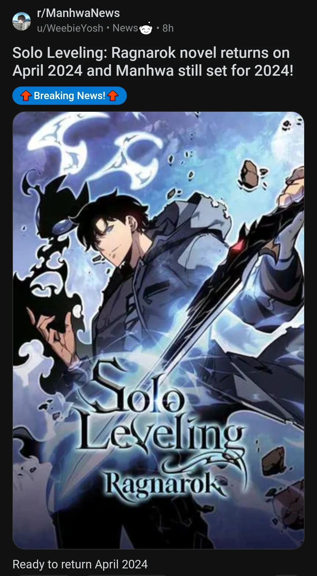 [News] Solo Leveling: Ragnarok | Scrolller