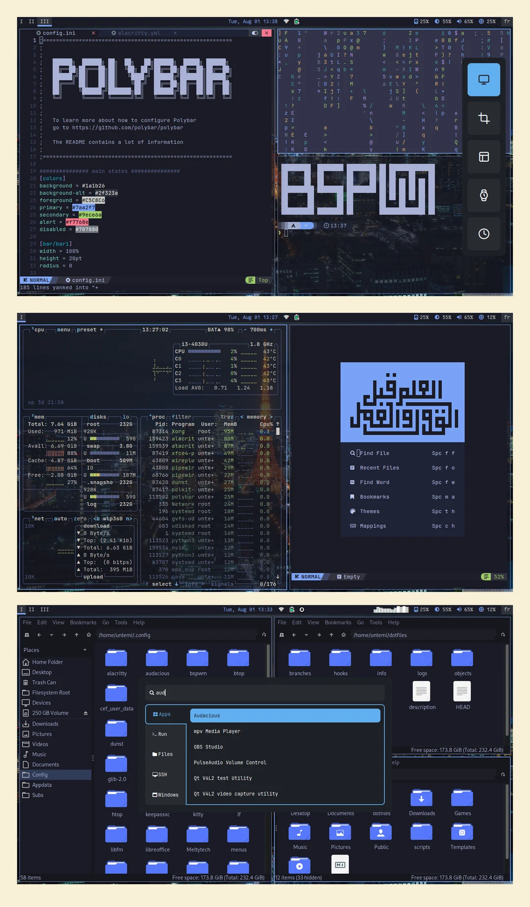 My first try to rice a Wm [bspwm] | Scrolller