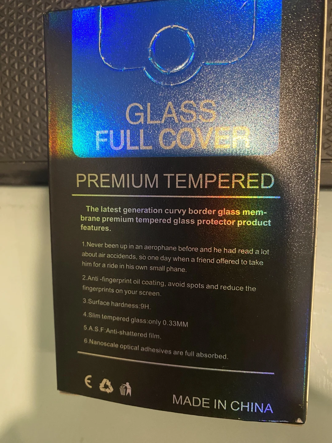 Ordered some screen protectors, tried reading the box, literally sprayed coffee all over the ...