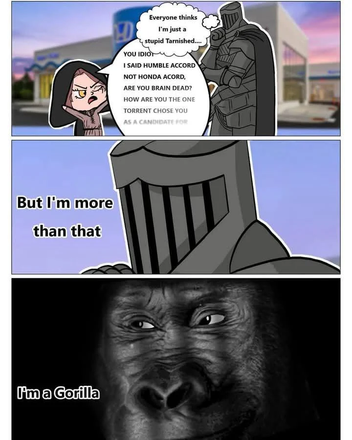 Harambe becomes elden lord | Scrolller