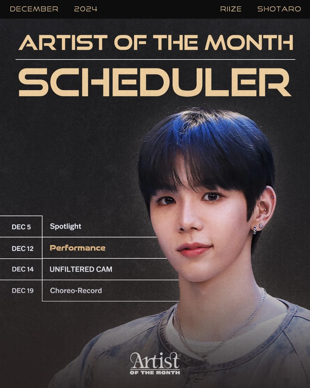 Shotaro (RIIZE) - STUDIO CHOOM Artist Of The Month : December 2024 (Teaser Schedule) | Scrolller
