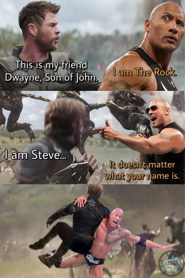 Steve vs. The Rock | Scrolller