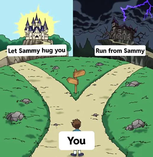 Sammy Wants His Hugs Scrolller