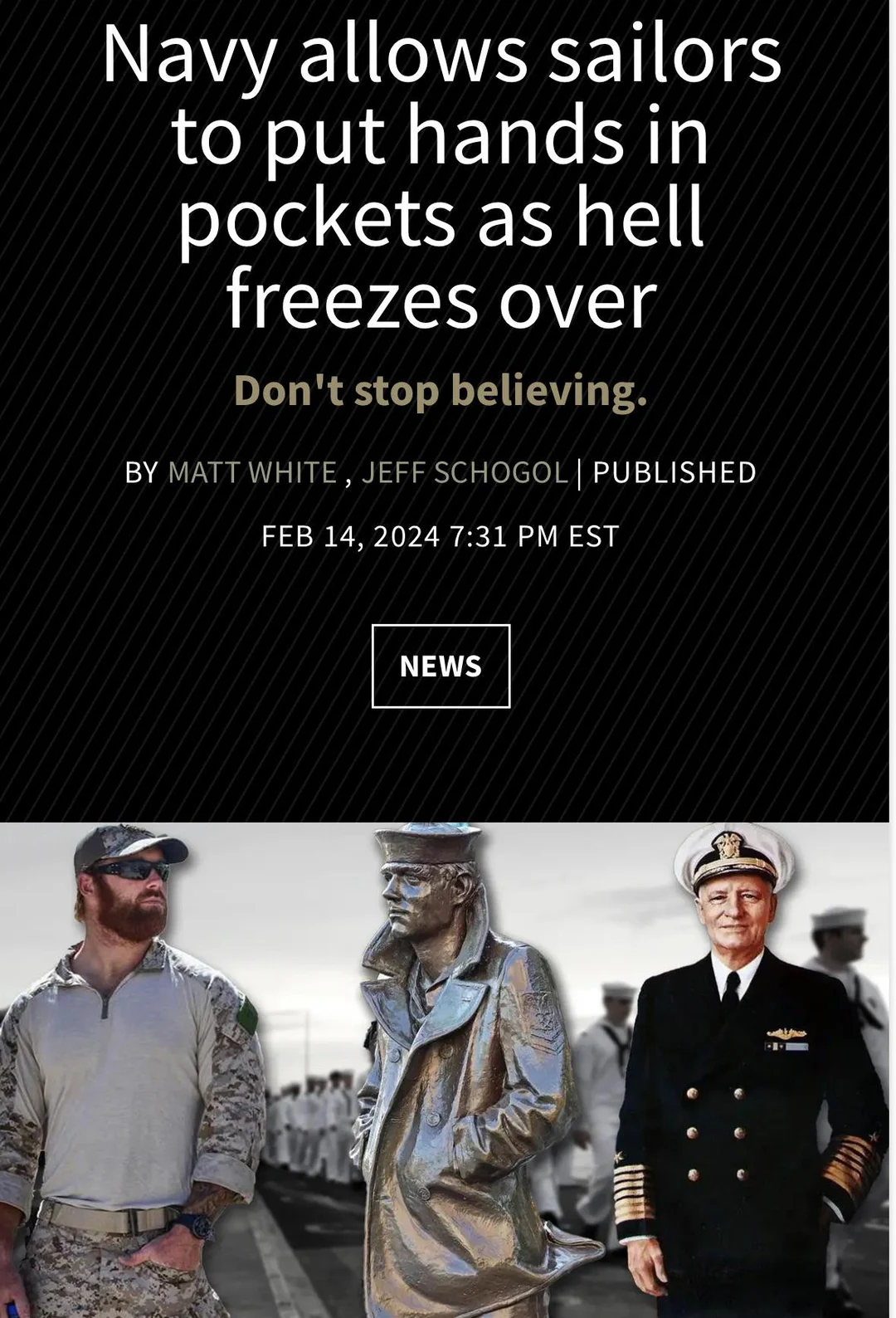 Alright Army, let’s take a hint from all the other branches. | Scrolller