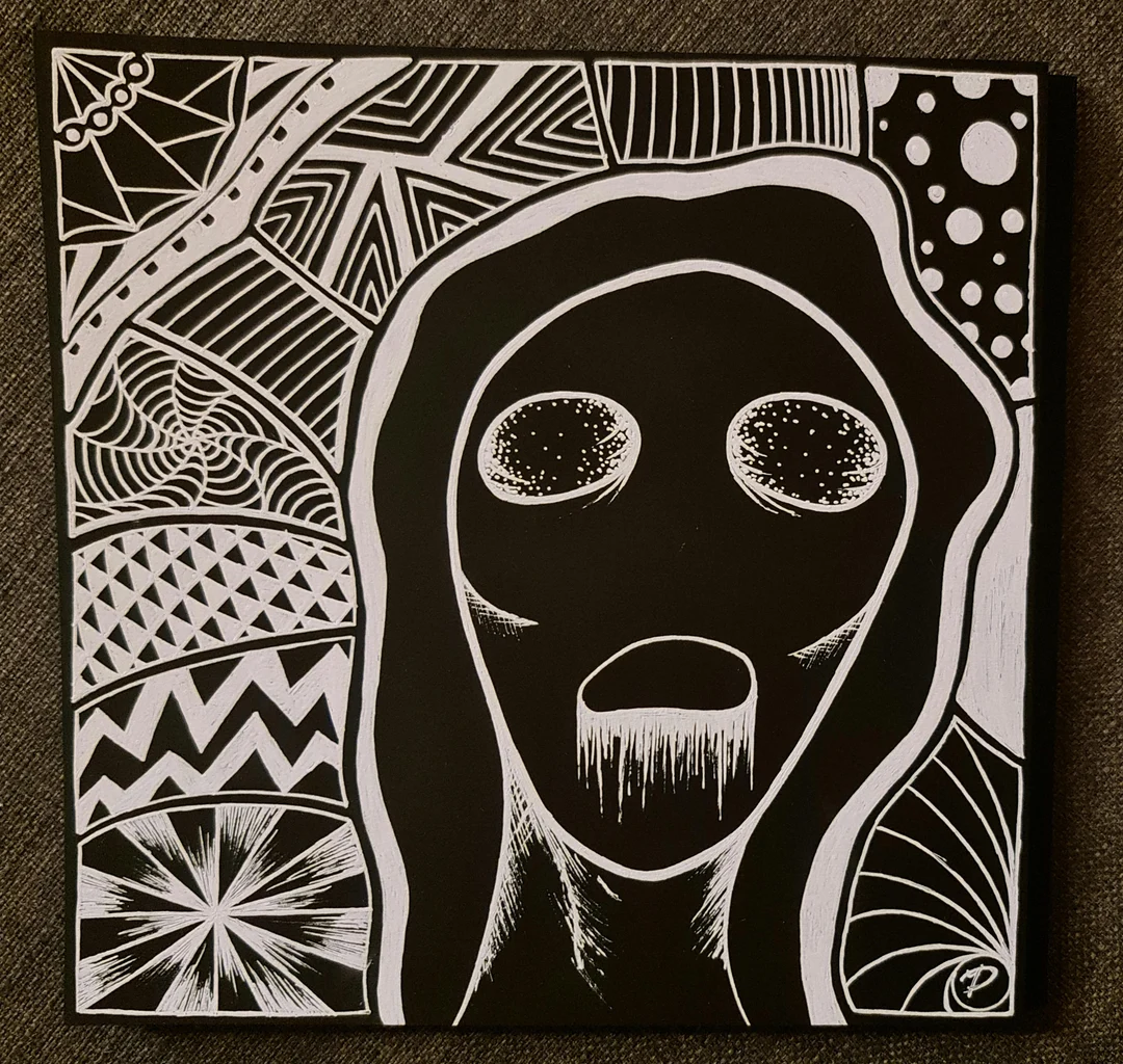 Coping, me, gel pen on paper, 2022 | Scrolller