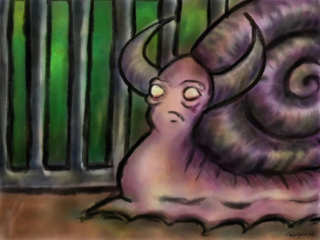 Imaginary snail, me, digital, 2023 | Scrolller