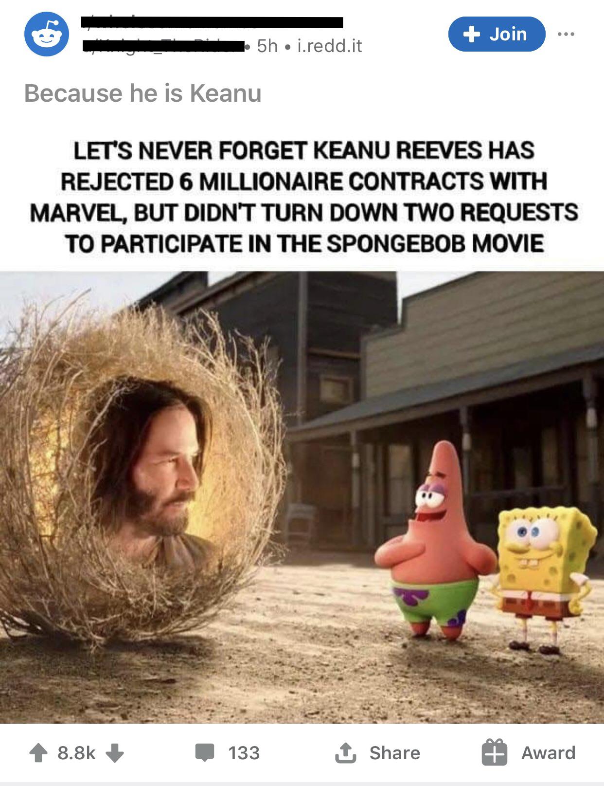 Keanu Reeves is wholesome 100! | Scrolller