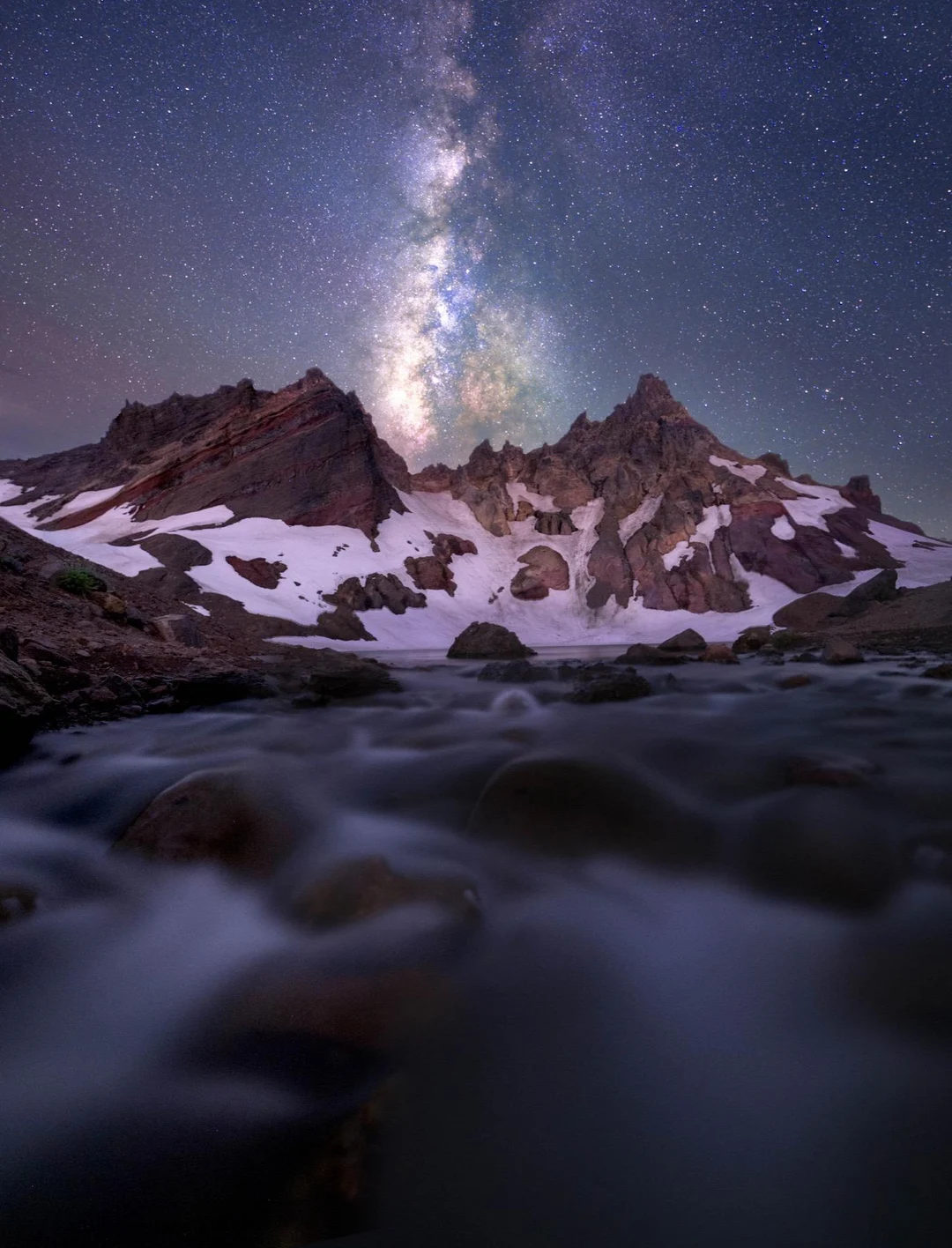 The Milky Way over Oregon's Central Cascades [OC] [1373x1800] | Scrolller