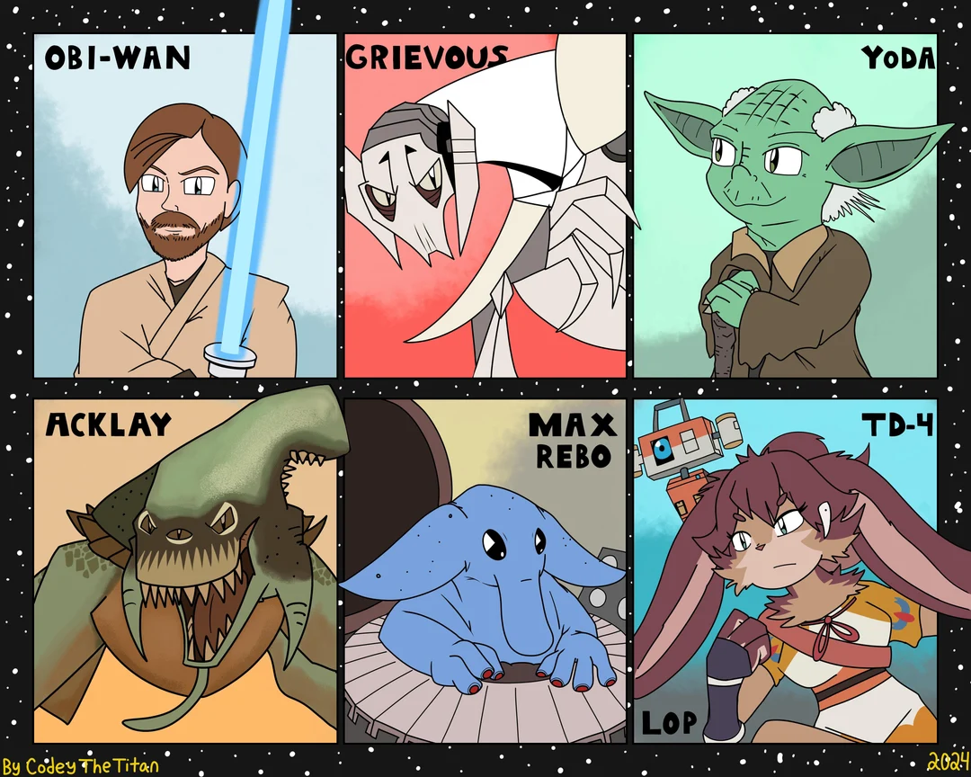 May the 4th Be With You! Drew some of my Favorite Star Wars Characters/Creatures in my Art Style ...