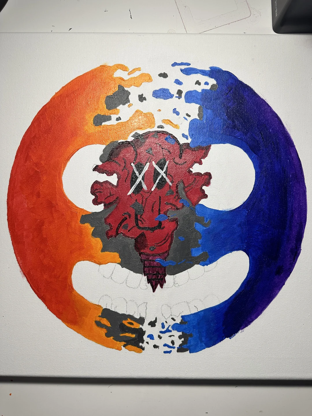 15” x 30” Painting “Welcome To My Mind”. Progress so far. | Scrolller