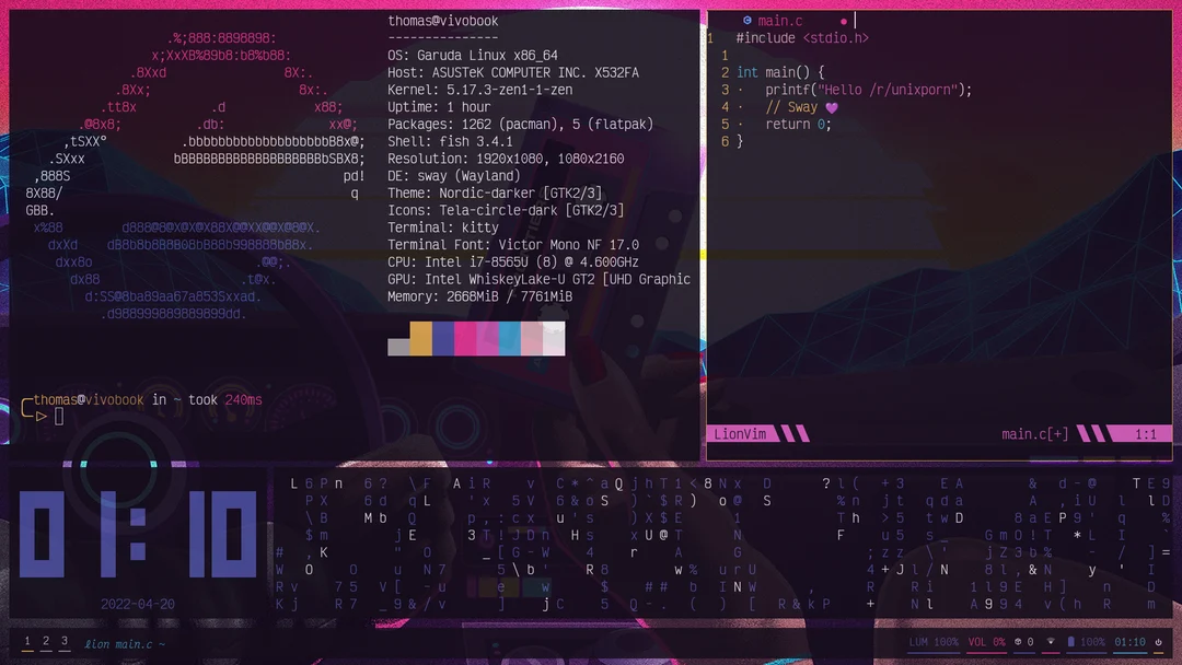 [Sway] My new coding computer rice | Scrolller