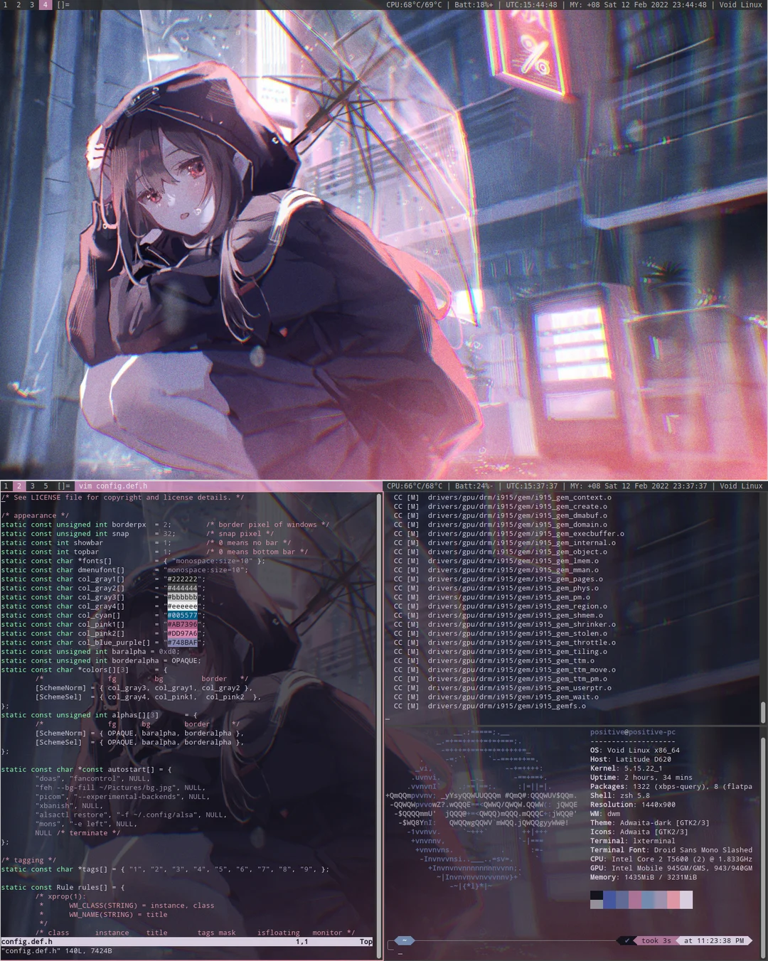 [dwm] I love my setup lol | Scrolller
