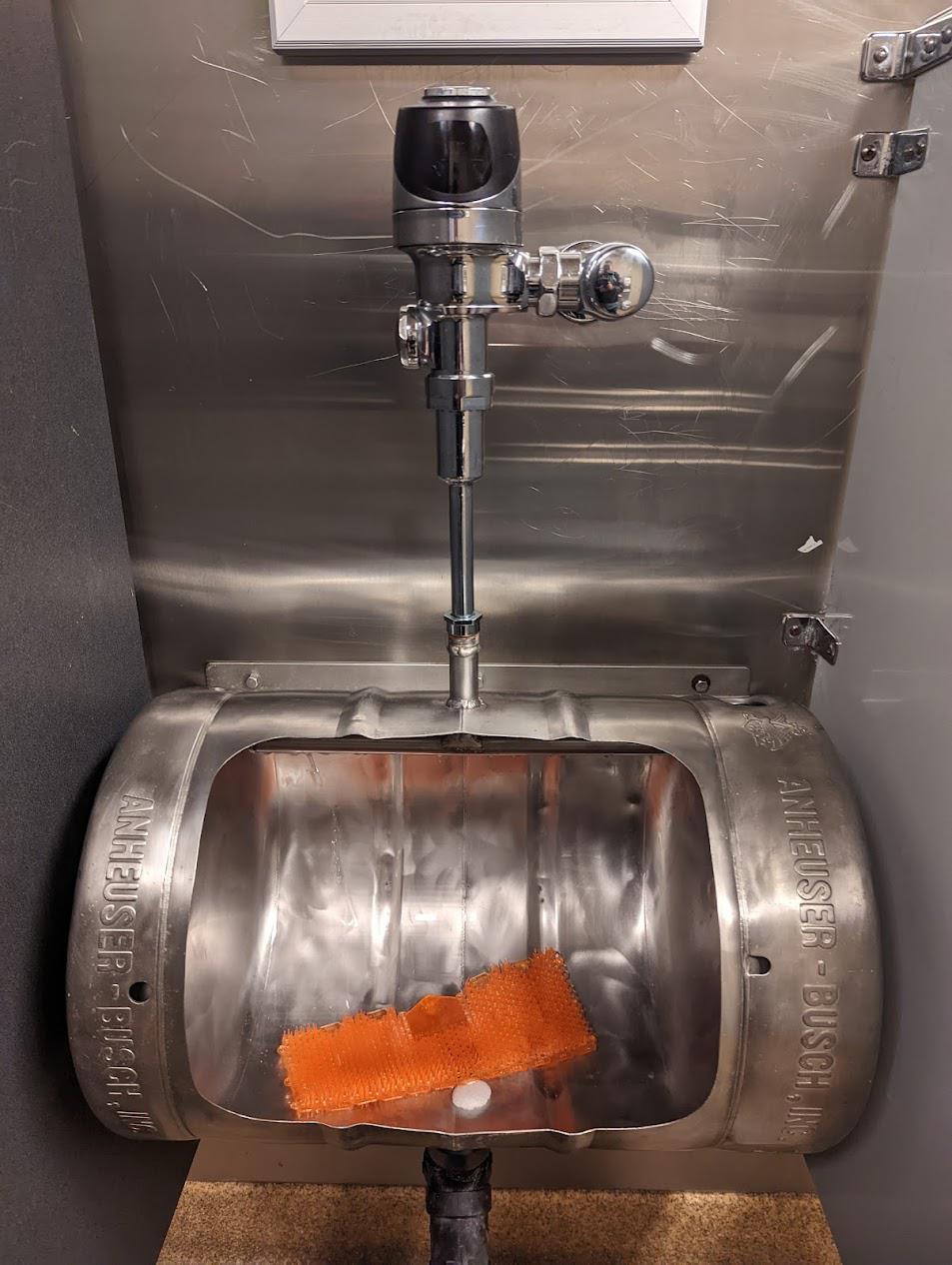 Discover more like Funny: Noticed that the urinal at a local Brew-Pub was not only a keg, but an ...