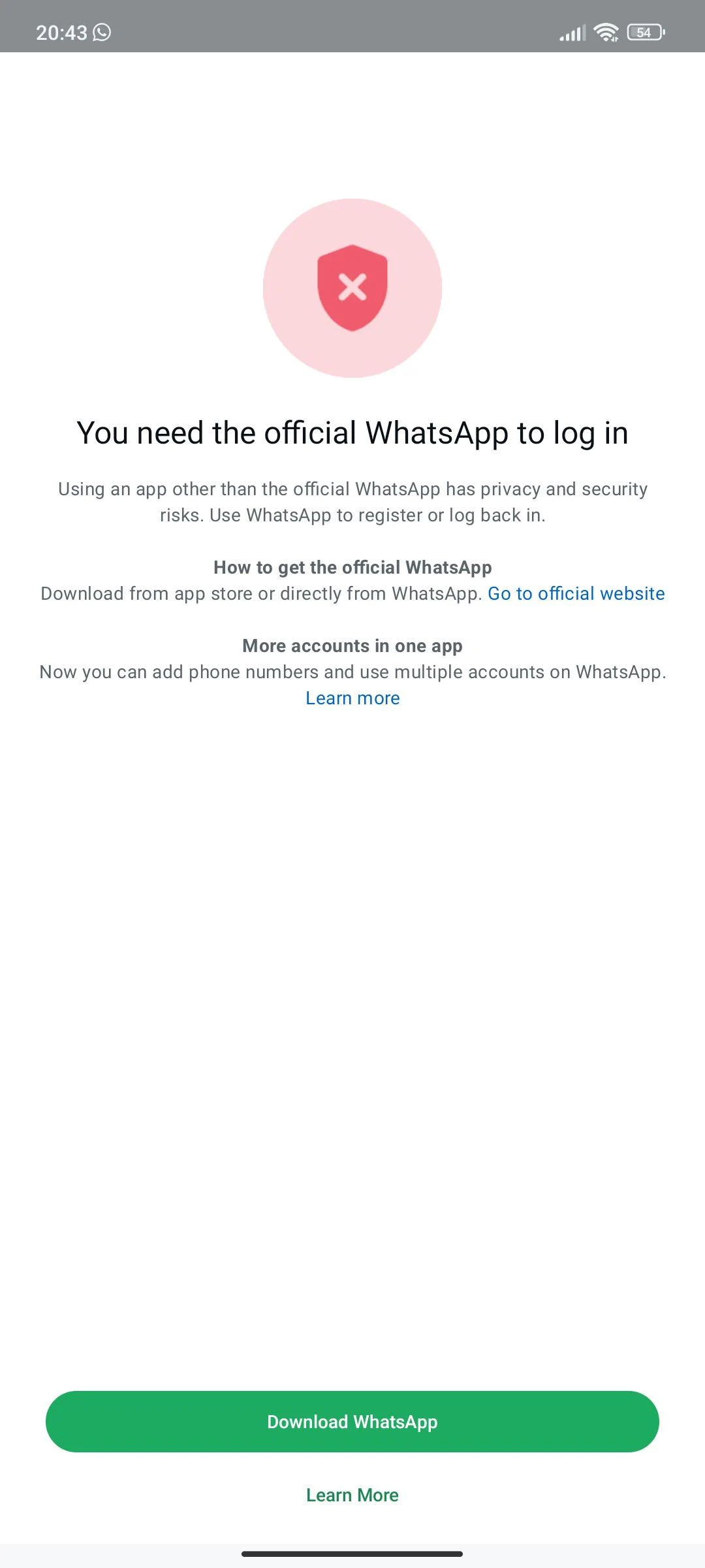 Unable to Log into WhatsApp on My Personal Smartphone Despite Installing from Play Store | Scrolller