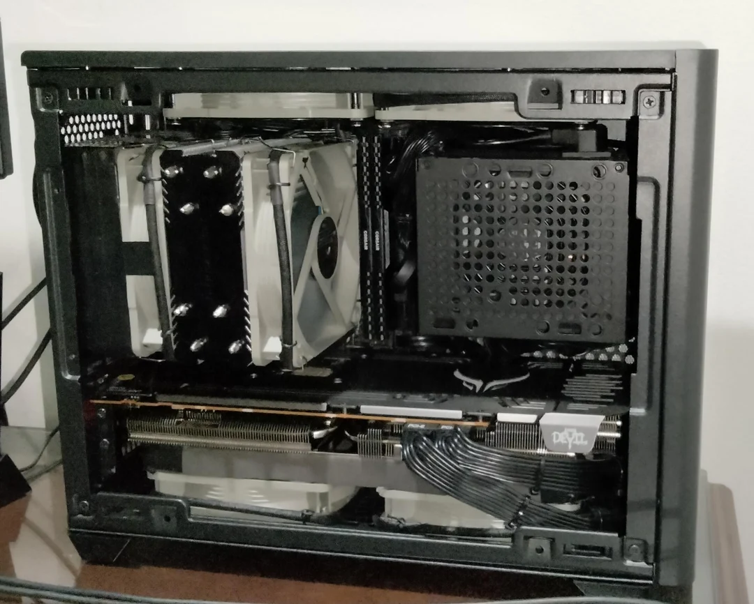 NR200 with Deshrouded 6700XT and *Custom* Fan Ducts | Scrolller