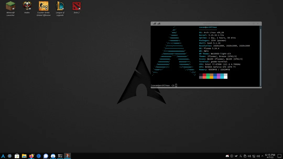 [KDE] I Just made the switch to Linux last week, I'm loving it! Here's my setup with We10x ...