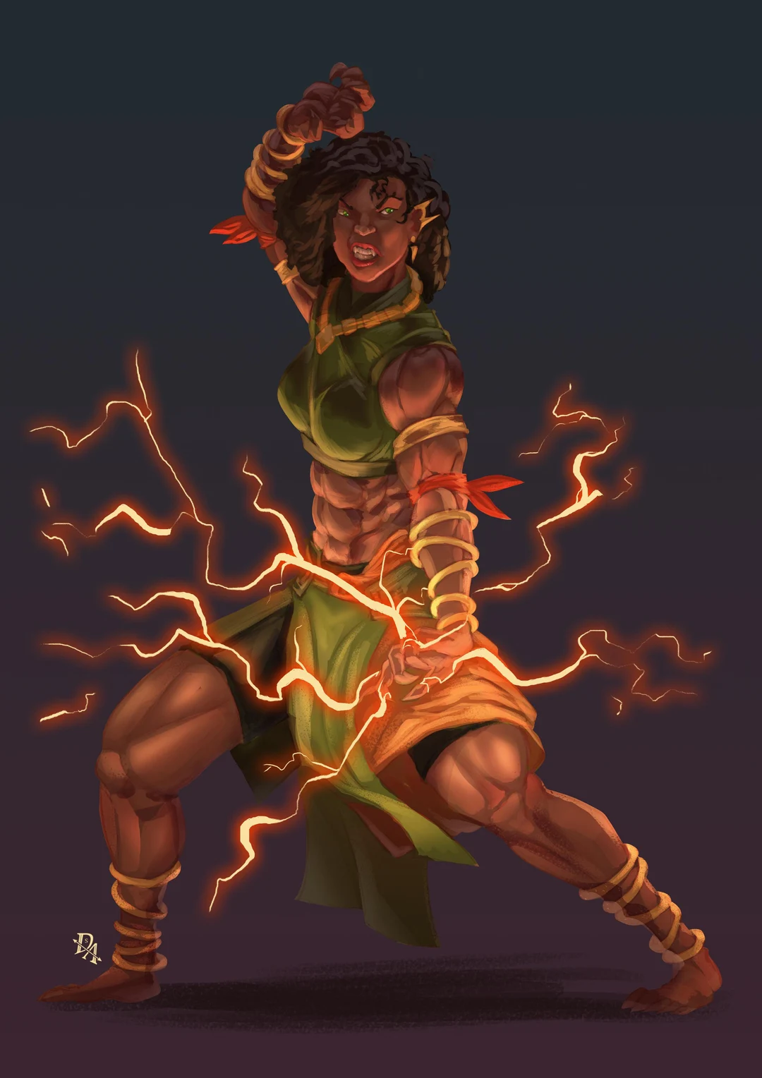 [OC] [Art] My whole body is a weapon! - Human Monk Fighter | Scrolller