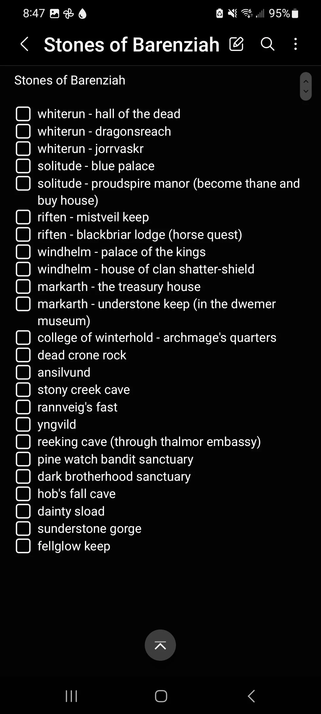 Locations of all stones of Barenziah | Scrolller