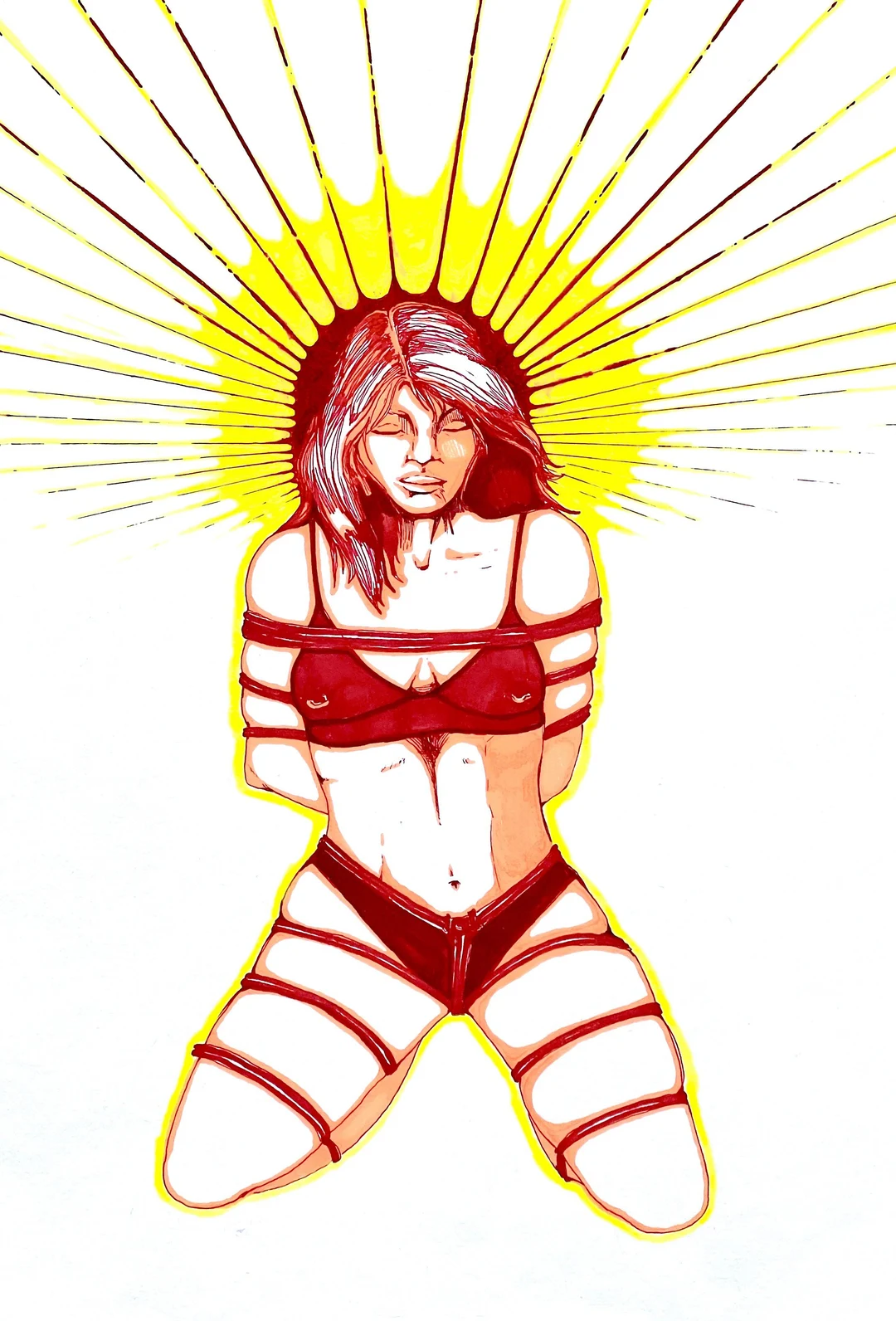 Enlightened, Sapphic Scenes, ink on paper, 2022 | Scrolller