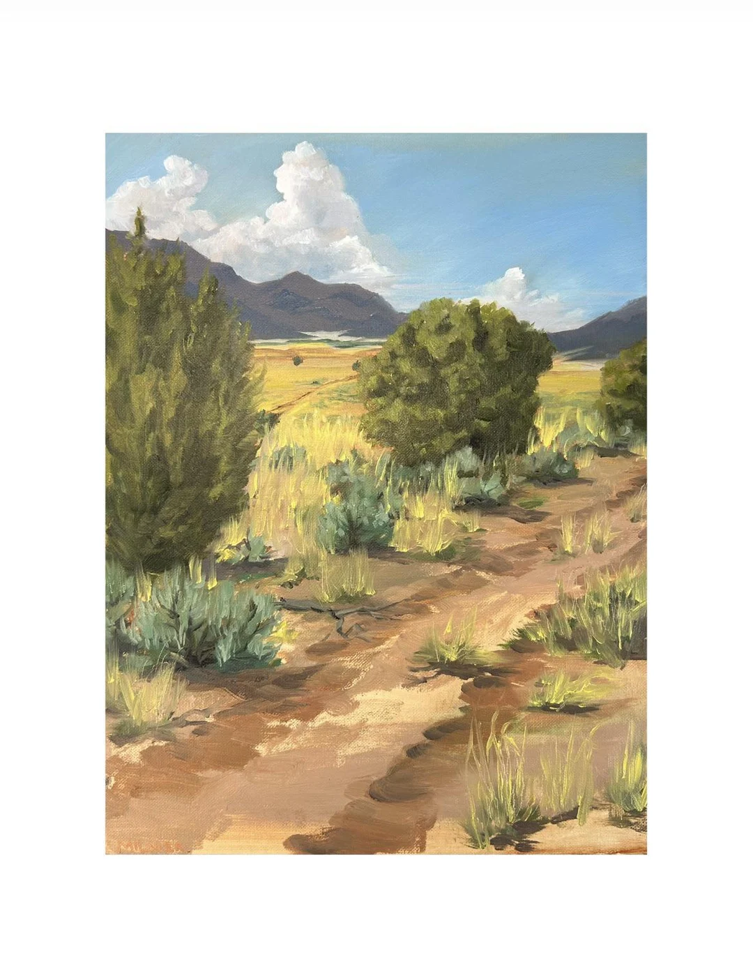 “Road Through the Cheat Grass,” Me, Oil, 2023 | Scrolller