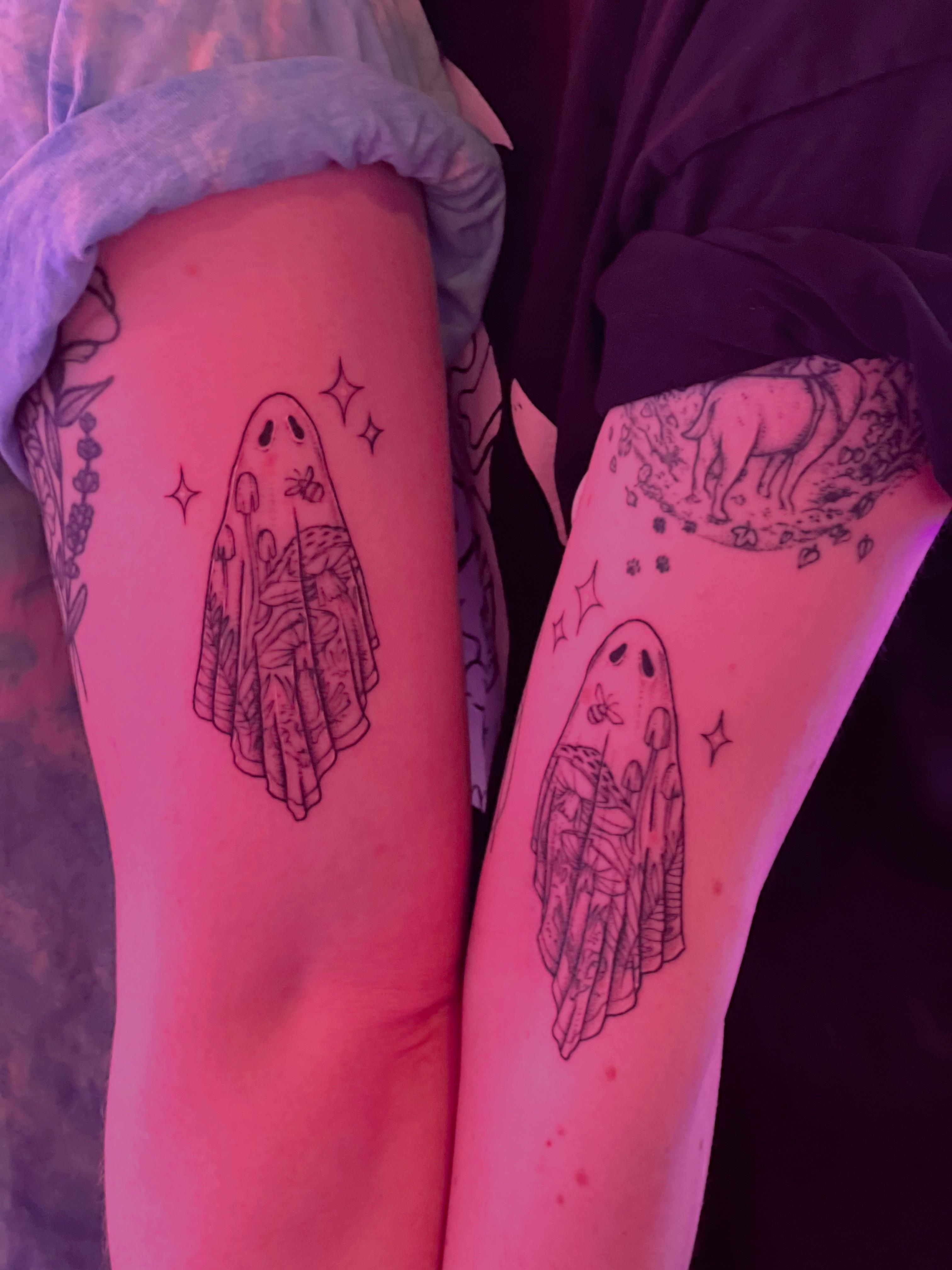 Matching ghosts - by Mel Lightning, Deva Victrix Tattoo Studio, Cheshire UK. | Scrolller