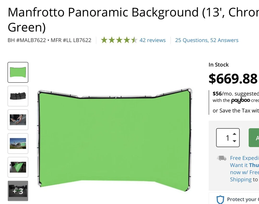 Ideal lights/setup for this green screen? | Scrolller