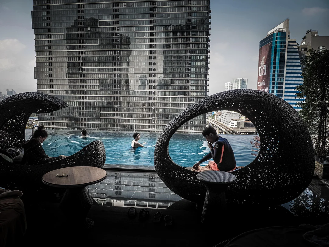 Bangkok city vibes from a rooftop swimming pool [OC][4813x3610] | Scrolller