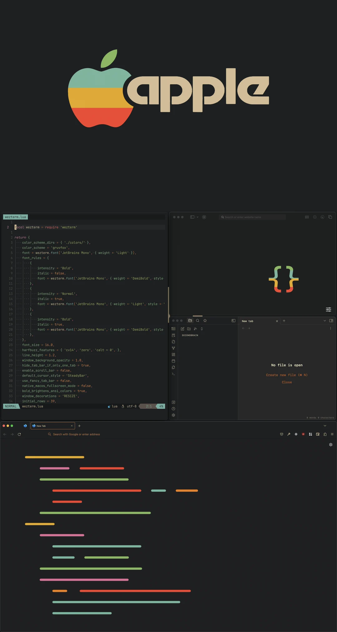 [Amethyst] Gruvbox, flat and minimal | Scrolller