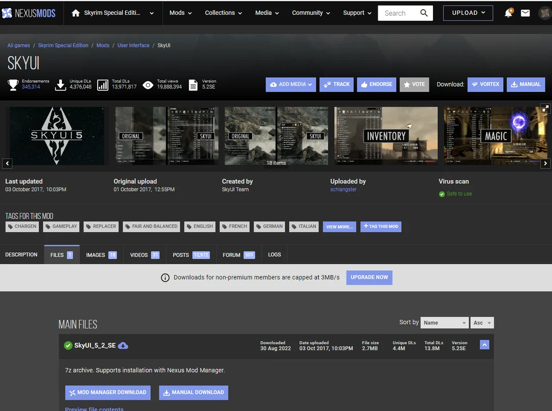 is there a good inventory mod like this one for Skyrim SE? | Scrolller