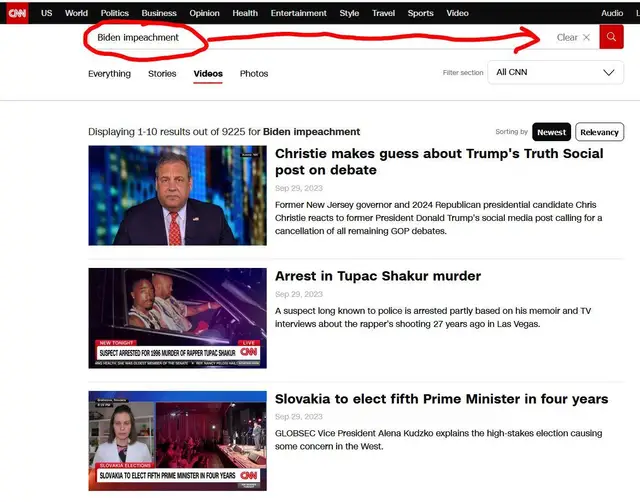 This evening I went to CNN's website and did a video search for "Biden Impeachment. These are ...