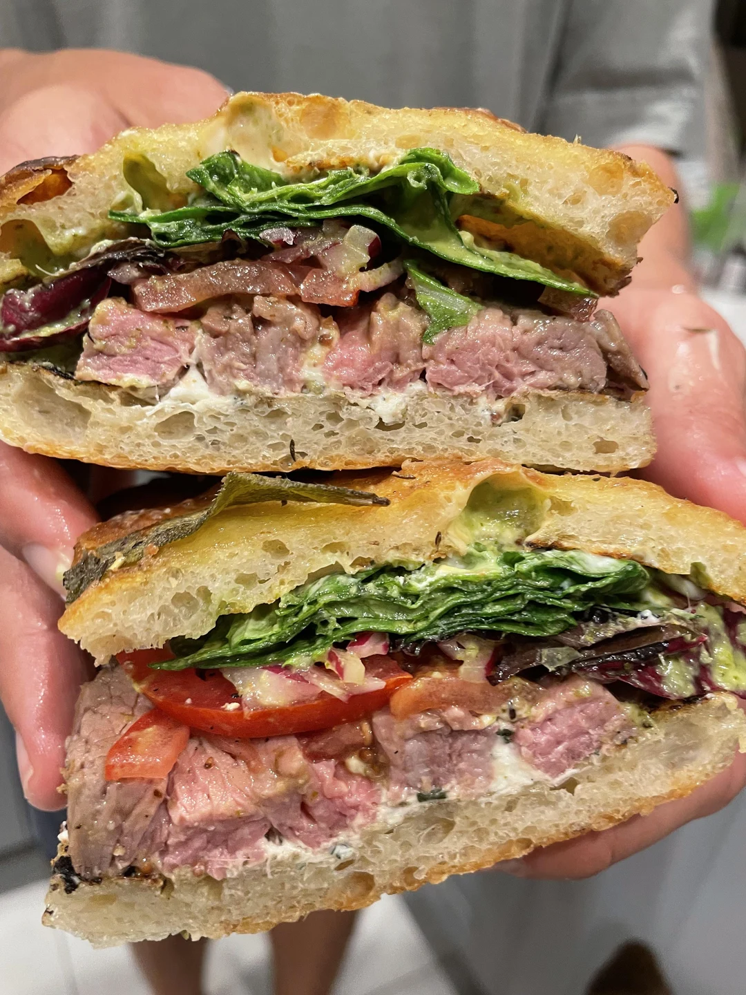 Tri tip sammie on homemade focaccia | Scrolller