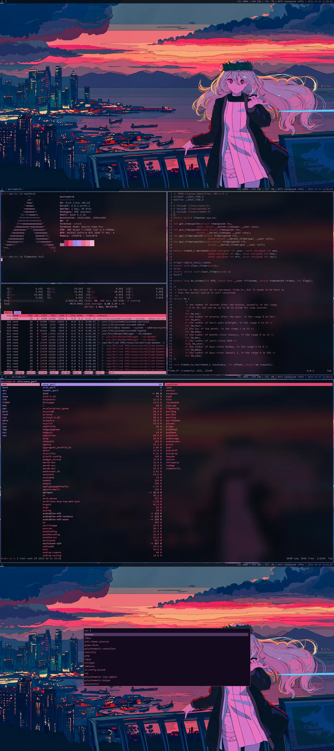 [i3-gaps] Just switched to Arch Linux from Pop!_OS, and this is my first ever rice. | Scrolller