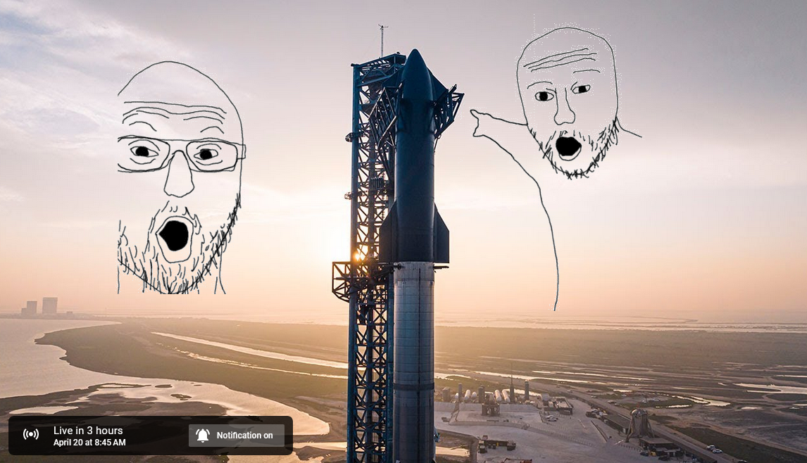 Totally accurate reactions to seeing Starship about to launch for the first time | Scrolller